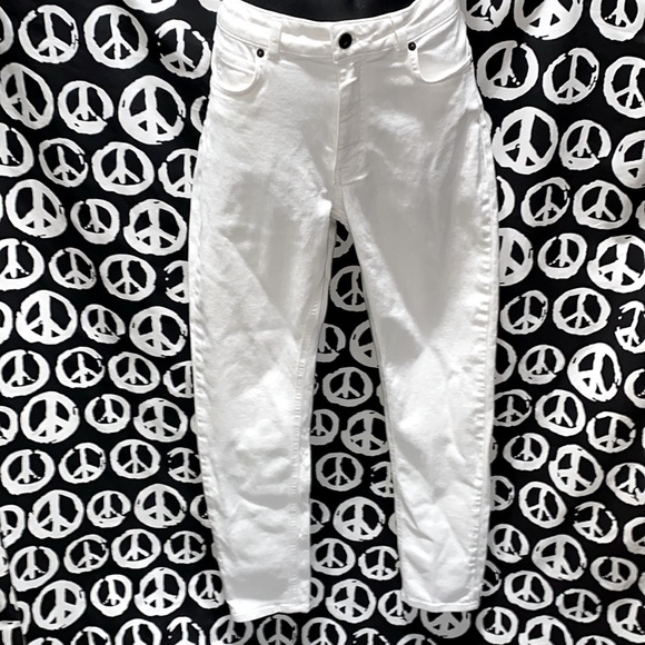 IRIS & INK | Jeans | Iris Ink White Denim Straight Leg Jeans Sz 25 ...